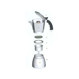 Meditrade GmbH Trade Shop Traesio - satz ersatzteile moka kaffeemaschine filter dichtung trichter tassen Moka 2 Tassen