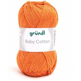 gründl Wolle Baby Cotton 50 g orange Handarbeit - Gründl