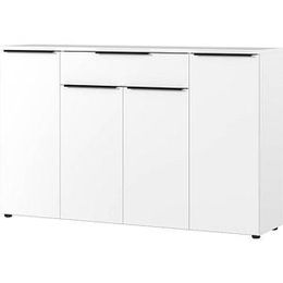 Germania Sideboard Mailand, 4374-84 weiß 161,0 x 40,0 x 101,0 cm