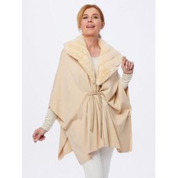 Georg Stiels Strickcape Poncho weit mit Gürtel