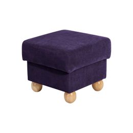 Max Winzer® Polsterhocker Monarch Hocker Veloursstoff violett (1 Stück