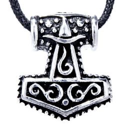 Kiss of Leather Kettenanhänger Thorshammer Anhänger klein Edelstahl Thor Hammer Mjollnir Mjölnir Wikinger