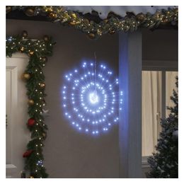 vidaXL Christbaumschmuck Weihnachtsbeleuchtungen Feuerwerk 8 Stk. 140 LEDs Kaltweiß 17cm (8-tlg)