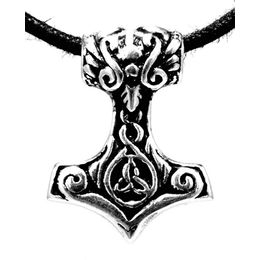 Kiss of Leather Kettenanhänger Thorshammer Anhänger Silber 925 Thorhammer Thor Hammer Odin