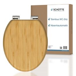 Schütte SCHÜTTE WC Sitz BAMBUS,Toilettendeckel mit Absenkautomatik, Toilettensitz Holz