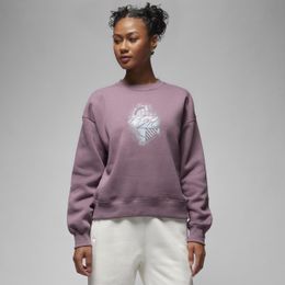 Jordan Brooklyn Fleece Damen-Sweatshirt mit Rundhalsausschnitt und Grafik - Lila