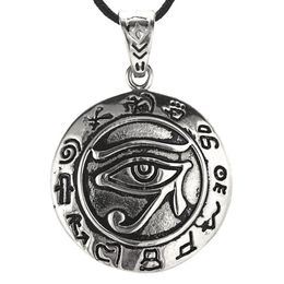 Kiss of Leather Kettenanhänger Auge des Horus Edelstahl Schutz Amulett Horusauge Dreieck