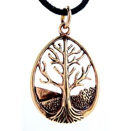 Kiss of Leather Kettenanhänger Lebensbaum Lebens Baum Tree of Life Yggdrasil Anhänger Bronze