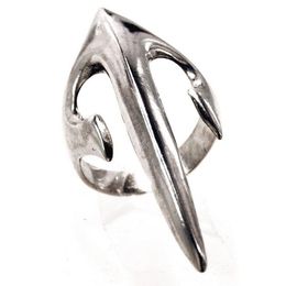 Kiss of Leather Silberring Ring mit langer Spitze
