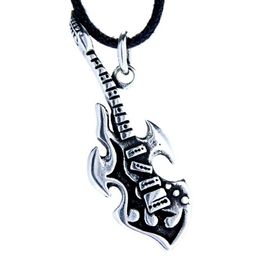 Kiss of Leather Kettenanhänger Gitarre Klampfe Metal Rock Band Musik Rock&Roll Silber 925 Anhänger