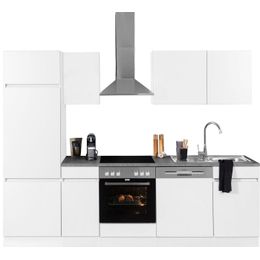 Optifit Küchenzeile Roth, mit E-Geräten, Breite 270 cm, grau|weiß