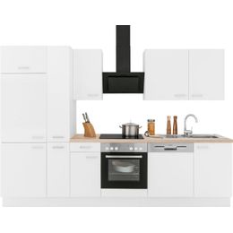 Optifit Küchenzeile Parma, mit E-Geräten, Breite 300 cm, weiß