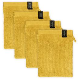 Schöner Wohnen Kollektion SCHÖNER WOHNEN-Kollektion Waschhandschuh Sense, (Packung, 4-St), gelb