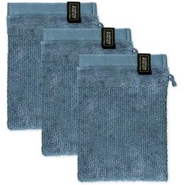 Schöner Wohnen Kollektion SCHÖNER WOHNEN-Kollektion Waschhandschuh Sense, (Packung, 3-St), blau