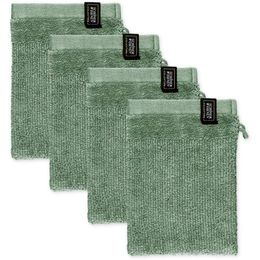 Schöner Wohnen Kollektion SCHÖNER WOHNEN-Kollektion Waschhandschuh Sense, (Packung, 4-St), grün