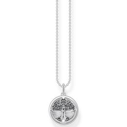 Thomas Sabo Kette mit Anhänger Tree of Love, KE2137-643-21-L45V, mit Zirkonia (synth), silberfarben|weiß