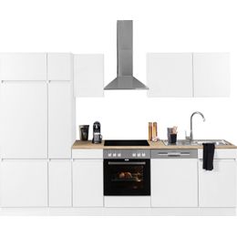 Optifit Küchenzeile Roth, mit E-Geräten, Breite 300 cm, weiß