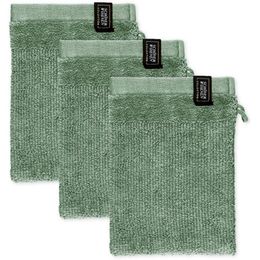 Schöner Wohnen Kollektion SCHÖNER WOHNEN-Kollektion Waschhandschuh Sense, (Packung, 3-St), grün