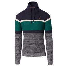 Koroshi Pullover Herren Gr&ouml;&szlig;e XL nachtblau / smaragd / schwarzmeliert / wei&szlig;