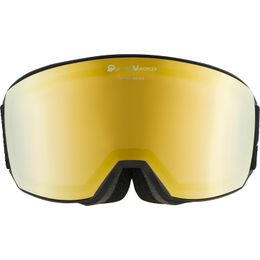 Alpina Skibrille "Nakiska QV", selbsttönend, Quattroflex-Technologie, schwarz, OneSize
