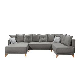 ED Lifestyle Pamplona REC 2F OTM Sofa universal aufbaubar Holzwerkstoff/Nosag Graphite/Silver