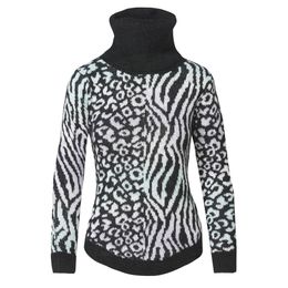 Koroshi Pullover Damen Gr&ouml;&szlig;e L schwarz / wei&szlig;