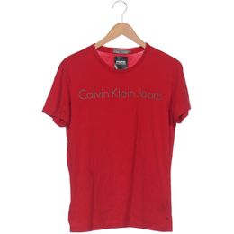 Calvin Klein Jeans Damen T-Shirt, rot, Gr. 38