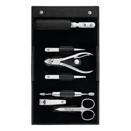 Zwilling Beauty - Maniküre Pediküre Set 7tlg. Mit Nagelknipser, Leder, Schwarz - -classic Nail Set