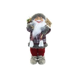 Expo-Börse Dekofigur Weihnachtsmann 40 cm mit Welcomeschild & Geschenkesack