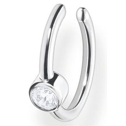 Thomas Sabo Ohrklemme Ohrklemme weißer Stein, EC0018-051-14, EC0018-414-14, mit Zirkonia (synth), silberfarben|weiß