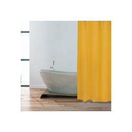 MSV Duschvorhang Breite 180 cm, Anti-Bakteriell, waschbar, gelb