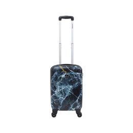 Saxoline® Koffer Marble, mit integriertem Zahlenschloss, blau|bunt|schwarz