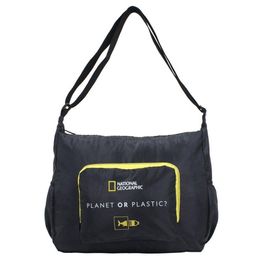 National Geographic Schultertasche Foldable, aus recyceltem Polyester, schwarz