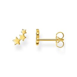 Thomas Sabo Single-Ohrstecker Sterne gold, Sterne silber, H2142-001-21, H2142-413-39, gelb|goldfarben