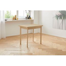 Home Affaire Esstisch Alfa, ausziehbar, 80 - 120 cm, beige