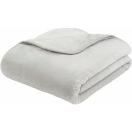 Gözze Wohndecke Premium Cashmere Feeling, Gözze, mit premium Cashmere Feeling, Kuscheldecke, grau|silberfarben