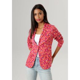 Aniston SELECTED Kurzblazer mit fantasievollem Jacquard-Muster - NEUE KOLLEKTION, bunt