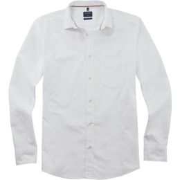 OLYMP Klassisches Hemd, Regular-Fit, Langarm, Kent-Kragen, für Herren, weiß, XL