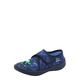 Beck Hausschuh 'Little Farm' Jungen Gr&ouml;&szlig;e 23 blau / dunkelblau / hellgr&uuml;n