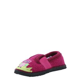 Beck Slippers 'Eule' girl size 34 Light green / Rose / Dark pink