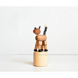 Jan Stephani Erzgebirgische Volkskunst Tierfigur Holzspielzeug Wackelfigur Pferd braun Höhe=8cm NEU