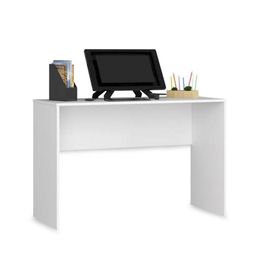 Roysson Home Computertisch Freistehender Schreibtisch 120x50x79cm Arbeitstisch EROS: Weiß (1 Schreibtisch)