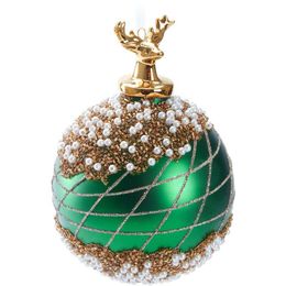 BRUBAKER Weihnachtsbaumkugel Premium Weihnachtskugel mit Porzellan Figur