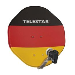 Telestar ALURAPID 45cm Aluminium Sat-Schüssel SKYSINGLE HC LNB schwarz-rot-gelb SAT-Antenne