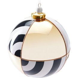 BRUBAKER Weihnachtsbaumkugel Premium Weihnachtskugel mit Kreis Muster