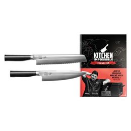 KAI Messer-Set, Monster Set Brotmesser + Kochmesser + signiertes Kochbuch TMK-CB22