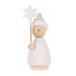Dregeno Erzgebirge Weihnachtsfigur Kurrendekind weiß-natur mit Stern Höhe = 90mm NEU