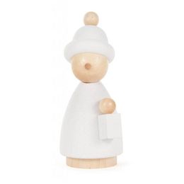 Dregeno Erzgebirge Weihnachtsfigur Kurrendekind weiß-natur mit Laterne Höhe = 90mm NEU