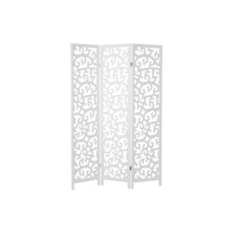 Homestyle4u Paravent Raumteiler Holz Trennwand spanische Wand Sichtschutz Weiß