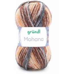 gründl Gründl - Wolle Mohana 100 g grau-camel-braun Handarbeit
